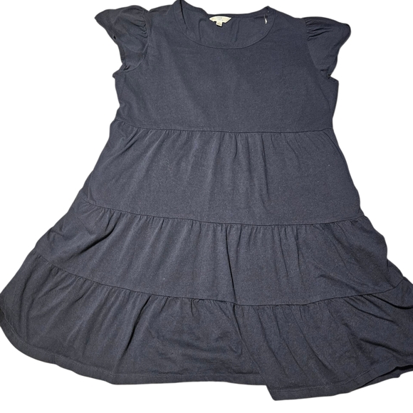 Time and Tru | Dresses | Time And Tru Navy Blue Tiered Midi Dress ...